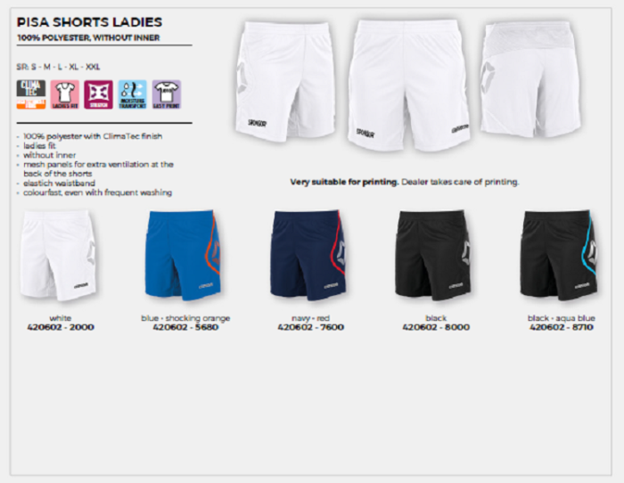 Ladies soccer short